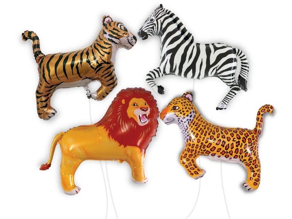 Safari Animal Balloons, Jungle Animals Balloon Set, Lion Balloon ...