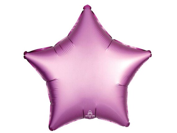 Flamingo Pink Satin Star Balloon | Star Shaped Foil Balloon | Pink Star ...