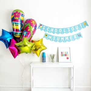 School's Out for Summer Banner, End of Year Party Decorations, Last Day ...