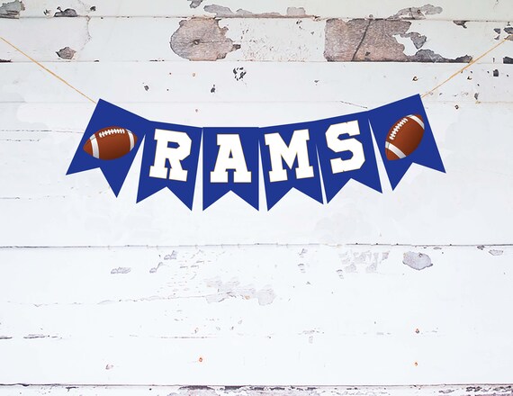 Rams Banner, Rams Decorations, Rams Banner, Card Stock Banner, Football ...