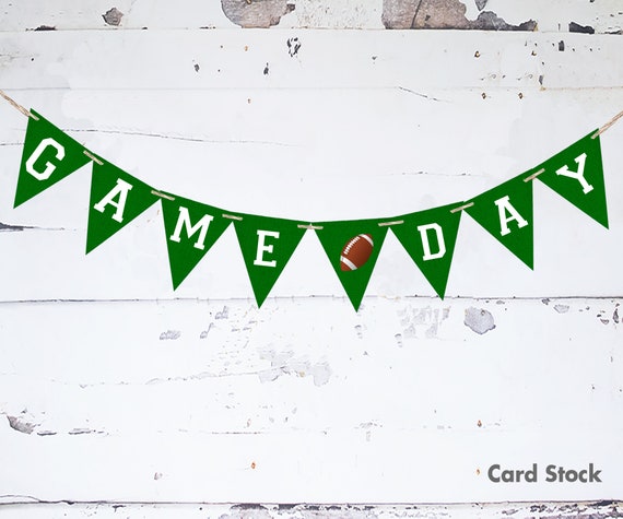 Game Day Banner, Card Stock Banner, Football Decorations, Super Bowl ...