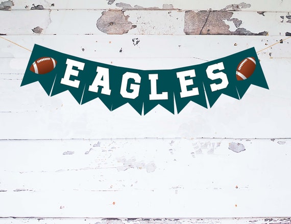 Eagles Banner, Eagles Decorations, Eagles, Card Stock Banner, Football ...