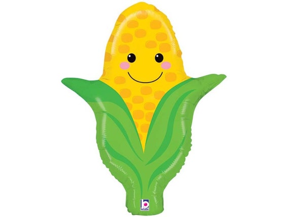 Smiling Corn Balloon, Veggie Party Decor, Farmers Market Party, Tomato ...