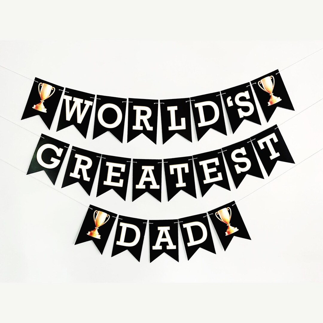 World's Greatest Dad Banner Father's Day Card Stock Banner Happy Father ...