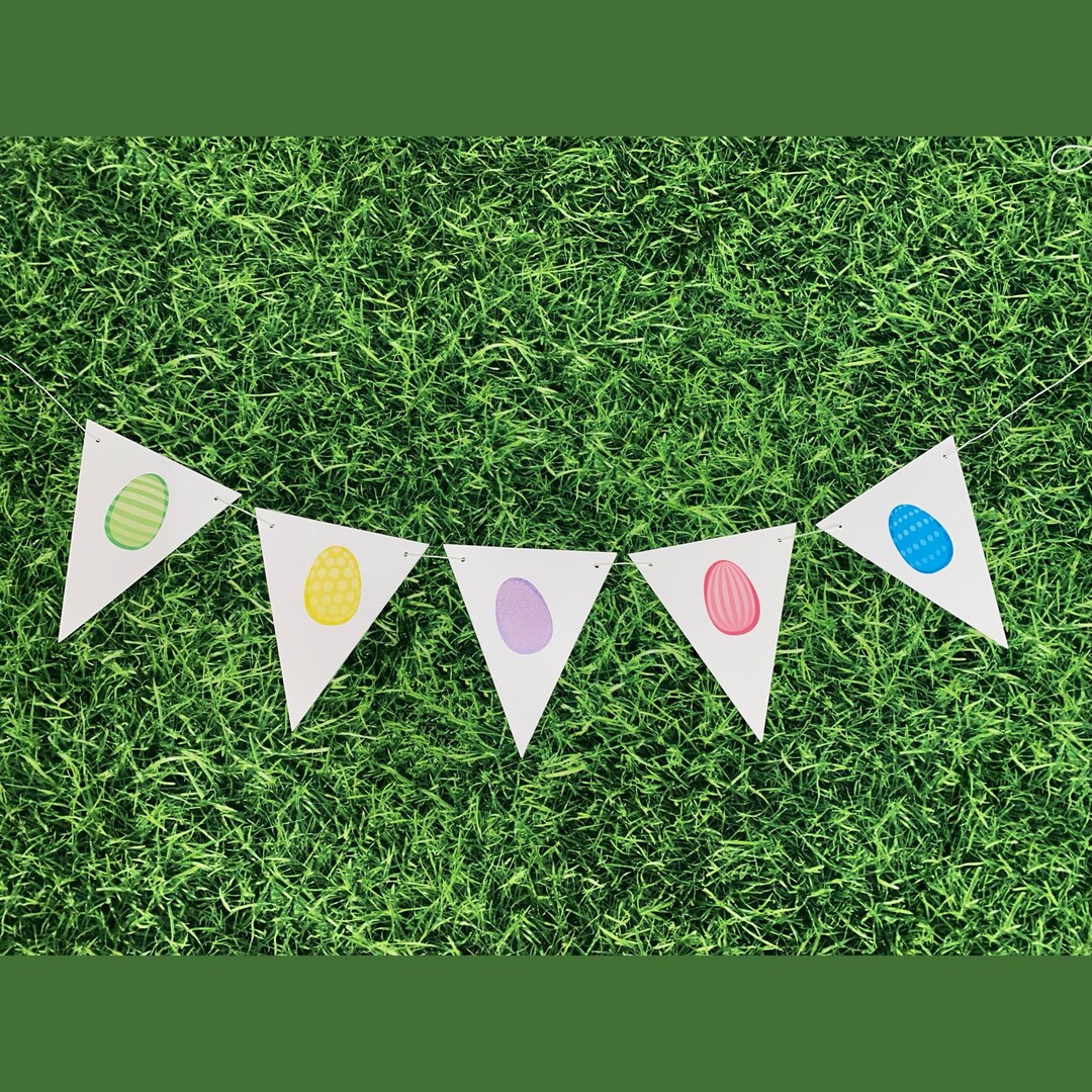 Easter Egg Theme Banner, Easter Banner, Easter Egg Hunt Decorations ...