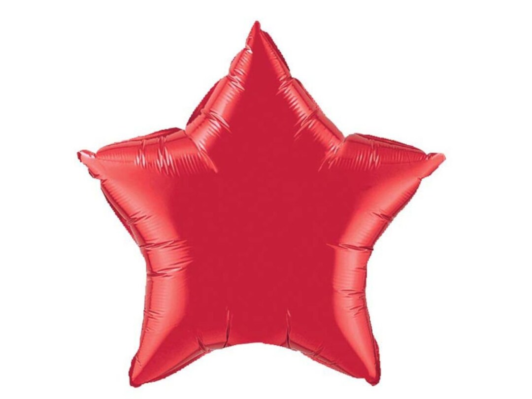 Red Star Balloon Star Shaped Foil Balloon Red Accent Balloon Etsy