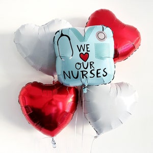 Nurses Day Balloon Set | We Love Our Nurses Party Decor | Nurse ...
