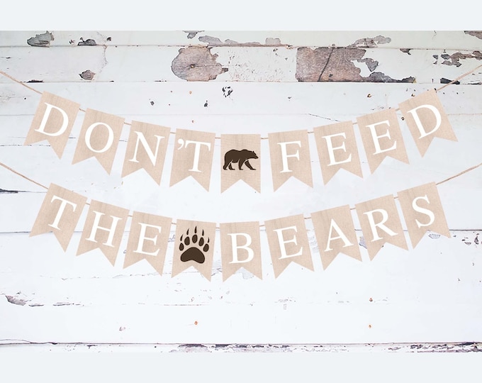 Don't Feed the Bears- Camping Party Poster - Etsy Canada