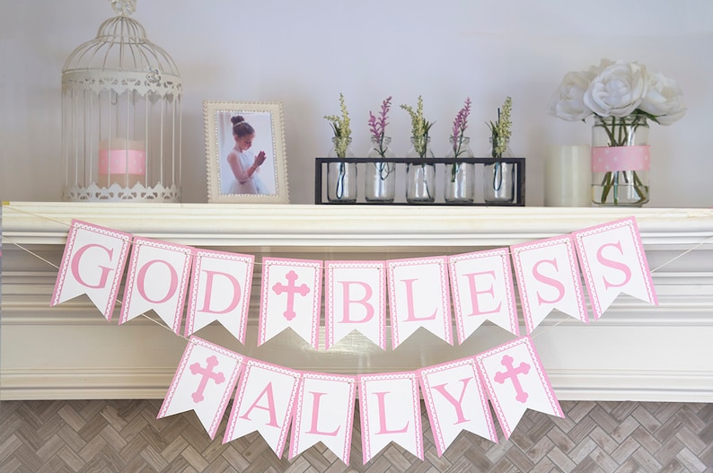 Personalized Baptism Banner, Christening Banner, First Communion Banner ...