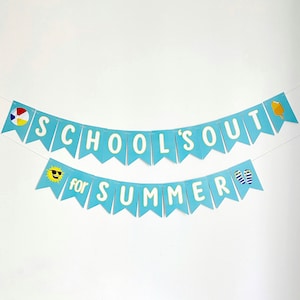 School's Out for Summer Banner, Flip Flips Balloon, End of Year Party ...