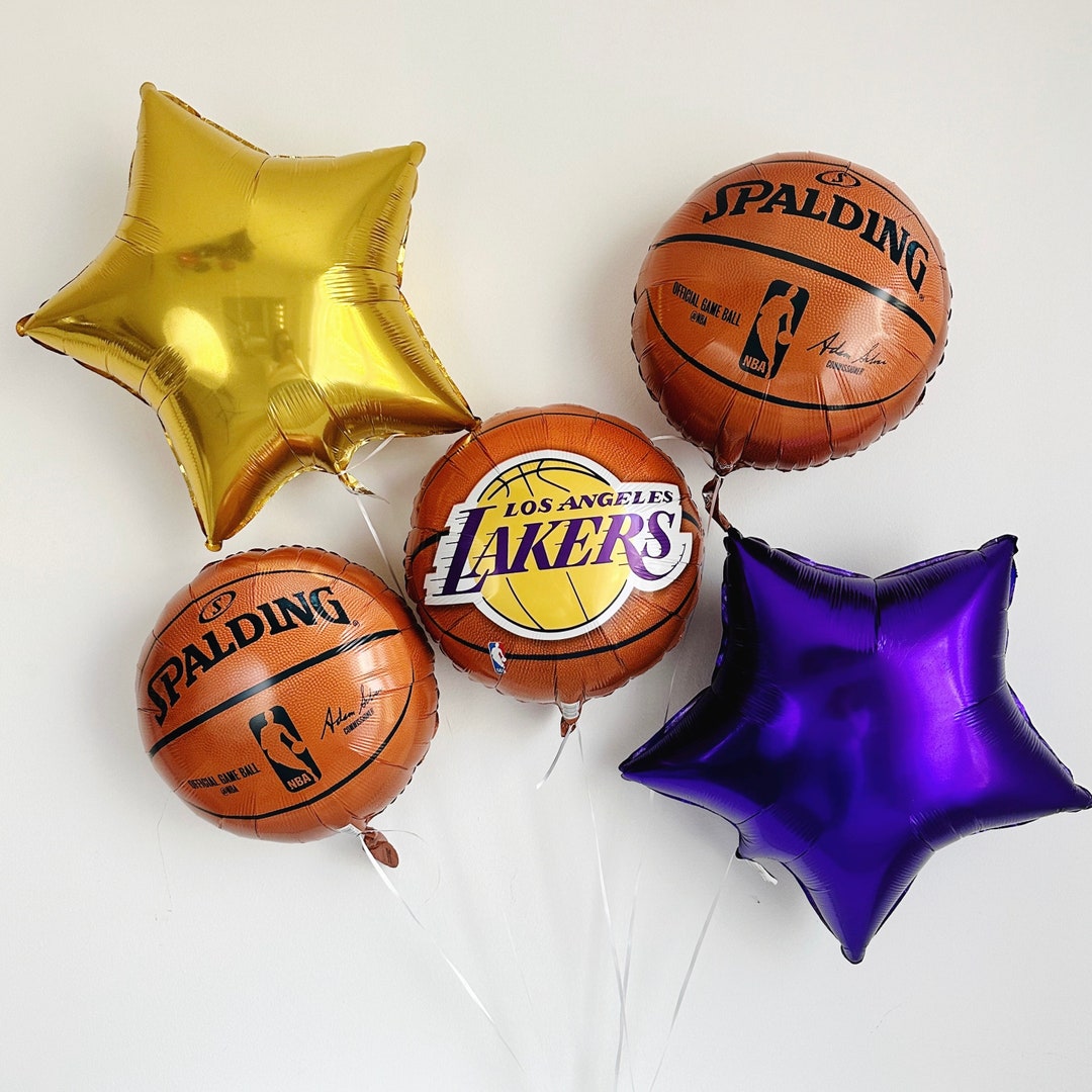 Lakers Basketball Decorations, Basketball Party, Game Day Balloons ...