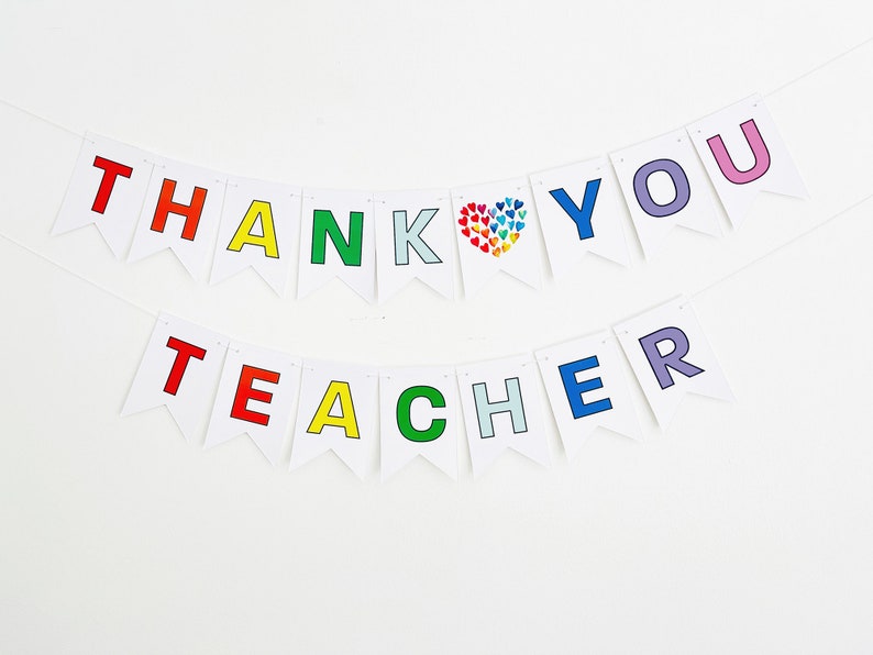 Thank You Teachers Banner Teacher Appreciation Decorations - Etsy