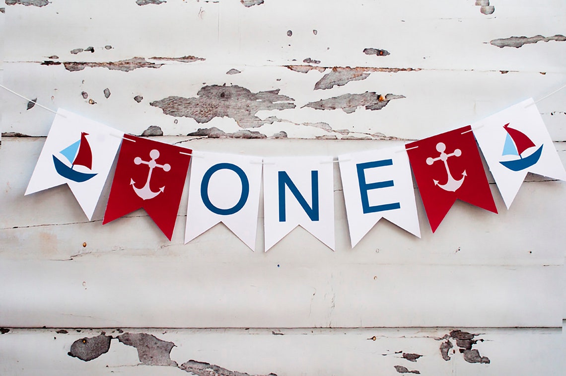 Nautical One Banner Nautical I Am One Banner Nautical - Etsy