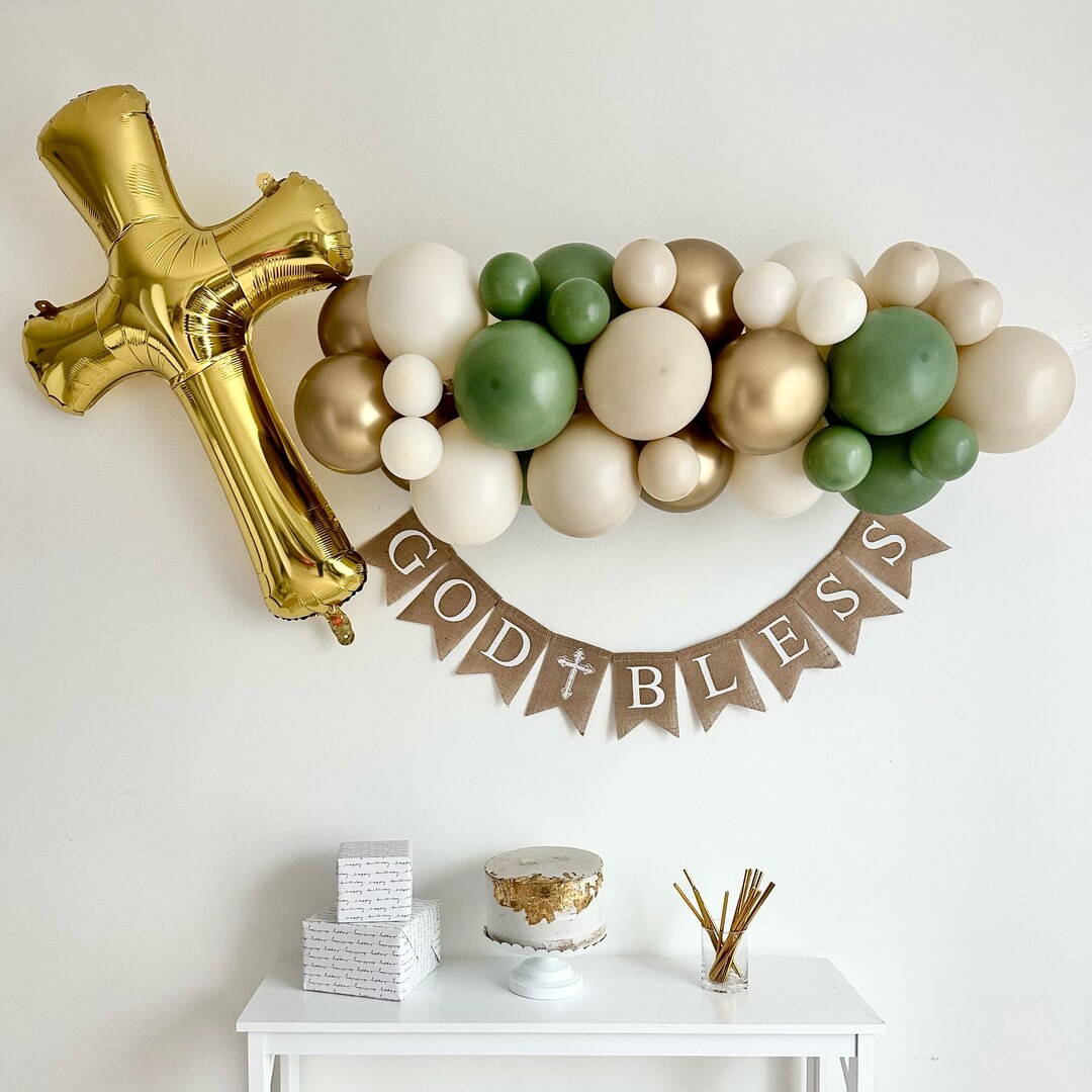 Religious Balloons, Christening Party Decor, Baptism Balloon Collection ...