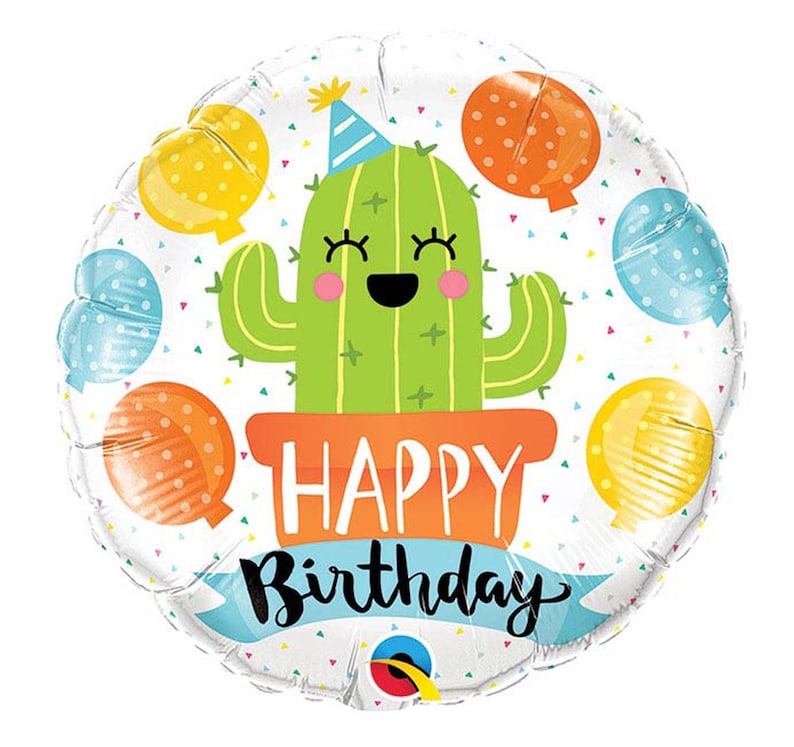 Happy Birthday Cactus Balloons Cactus Party Decor Fiesta - Etsy