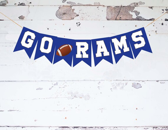 Party Décor Banners & Signs P229 Rams Banner Card Stock Banner Rams ...