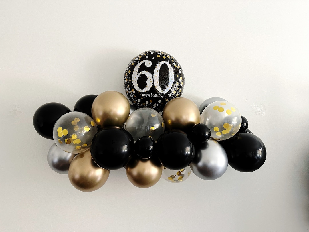 60th Birthday Balloon Decor | Milestone Birthday Party | Birthday Party ...