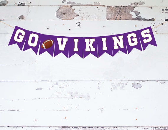 Go Vikings Banner, Vikings Decorations, Vikings Banner, Card Stock ...