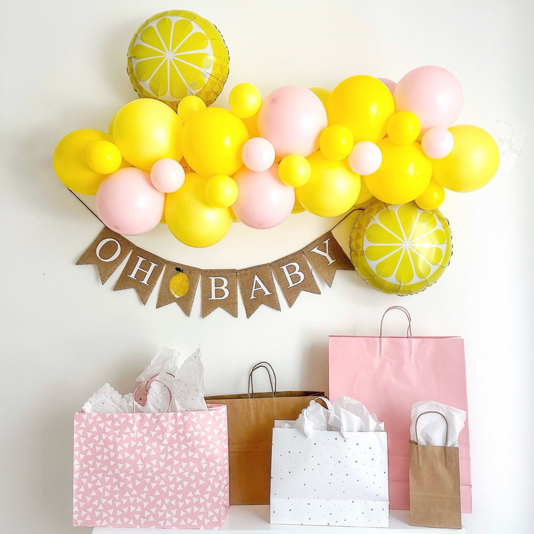Pink Lemonade Balloons | Lemon Baby Shower | It's A Girl Baby Shower ...