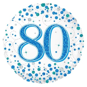 80th Birthday Balloons, Happy 80th Birthday Balloon, Birthday Party ...
