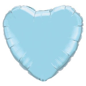 Light Blue Heart Balloon | Valentines Party Decor | I Love You Foil ...