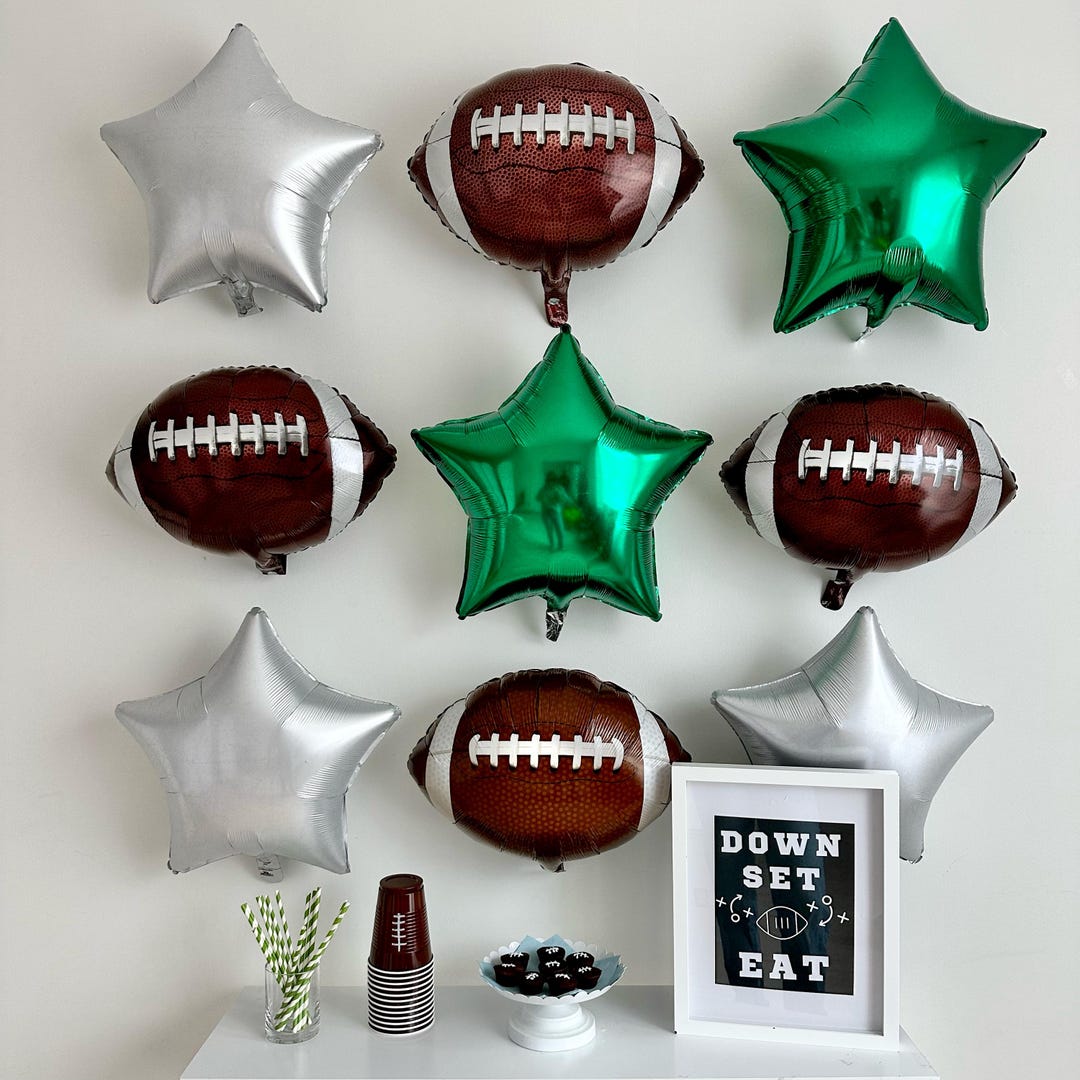 Football Balloons | Sports Party Balloons | Football Party Decorations ...