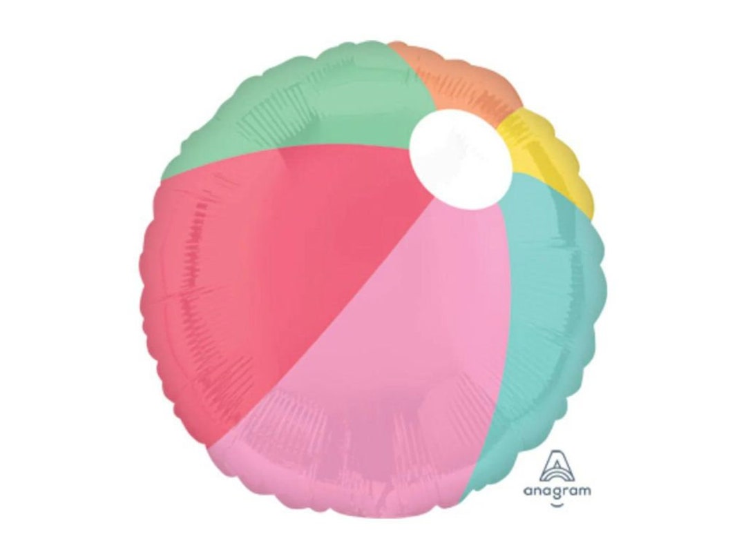 Beach Ball Balloon, Summer Pool Party Décor, Pastel Beach Party Prop ...