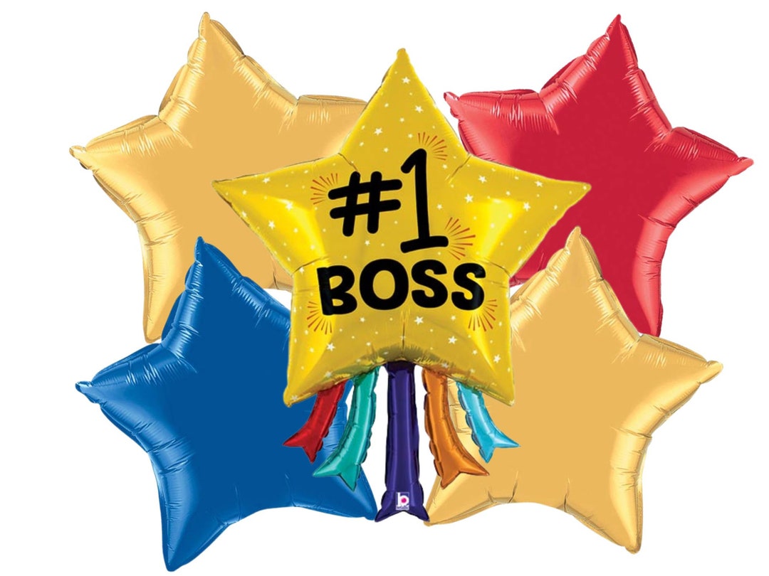 Number 1 Boss Balloon, Boss's Day Party Decor, Best Boss Balloon ...