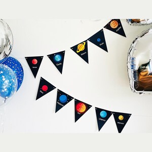 Space Birthday Decorations, Planet Banner, Cardstock Banner, Two the ...