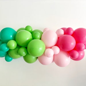 Pink and Green Balloons Pink and Green Balloons Garland - Etsy