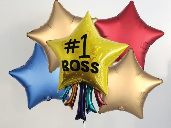 Number 1 Boss Balloon, Boss's Day Party Decor, Best Boss Balloon ...