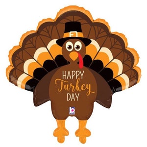 Happy Turkey Day Balloon - Etsy