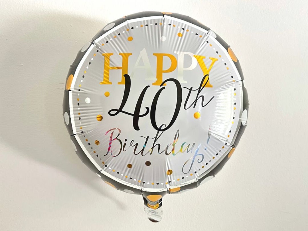40th Birthday Balloon, Happy 40th Birthday Balloon, Birthday Party ...