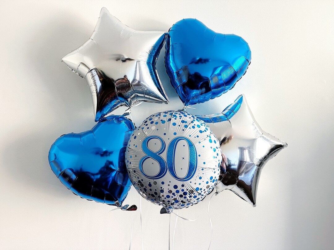 80th Birthday Balloons, Happy 80th Birthday Balloon, Birthday Party ...