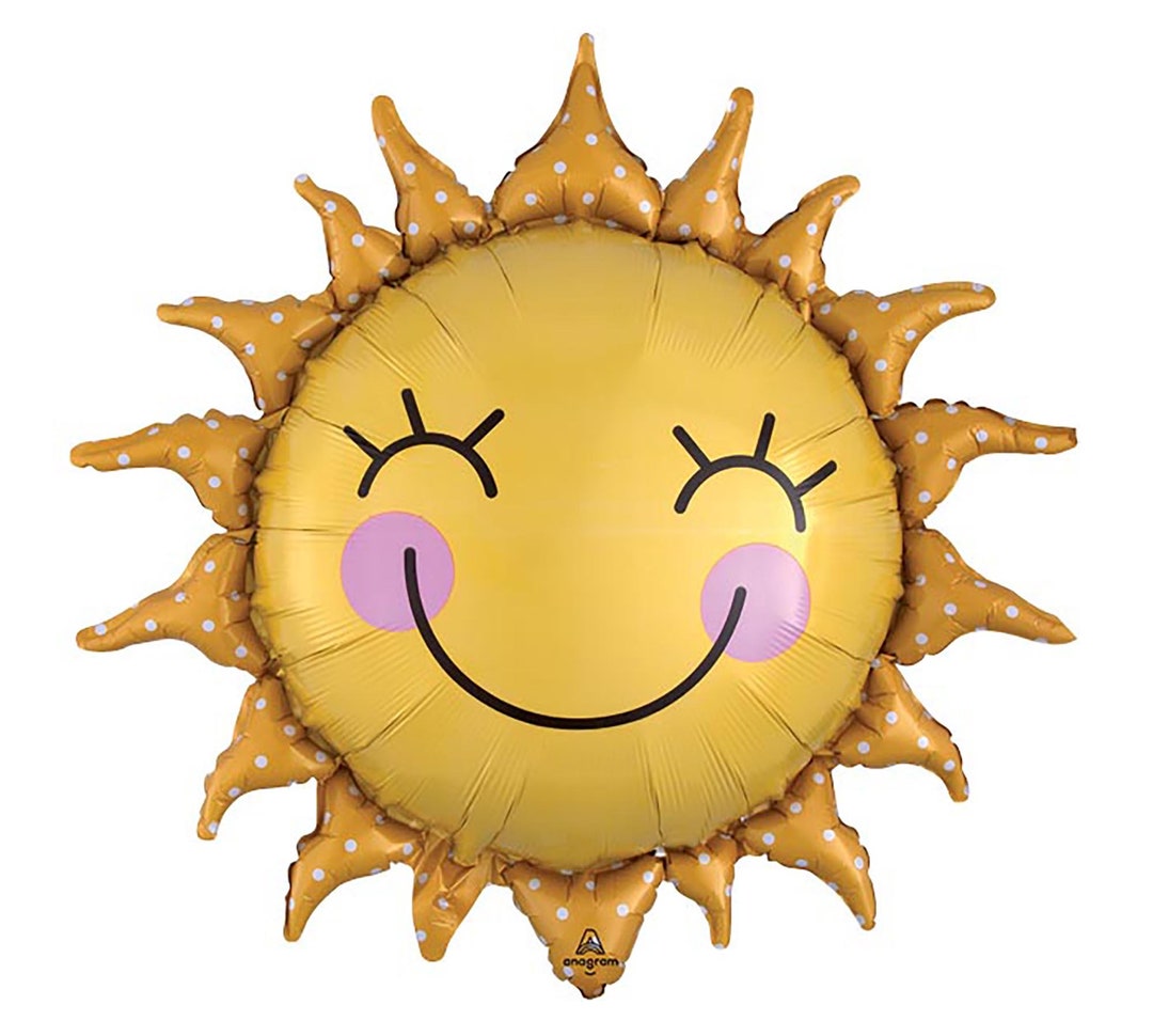 Sun Balloon, Happy Sun Party Décor, Smiling Sun Balloon Prop, Summer ...