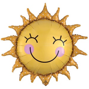 Sun Balloon, Happy Sun Party Décor, Smiling Sun Balloon Prop, Summer ...