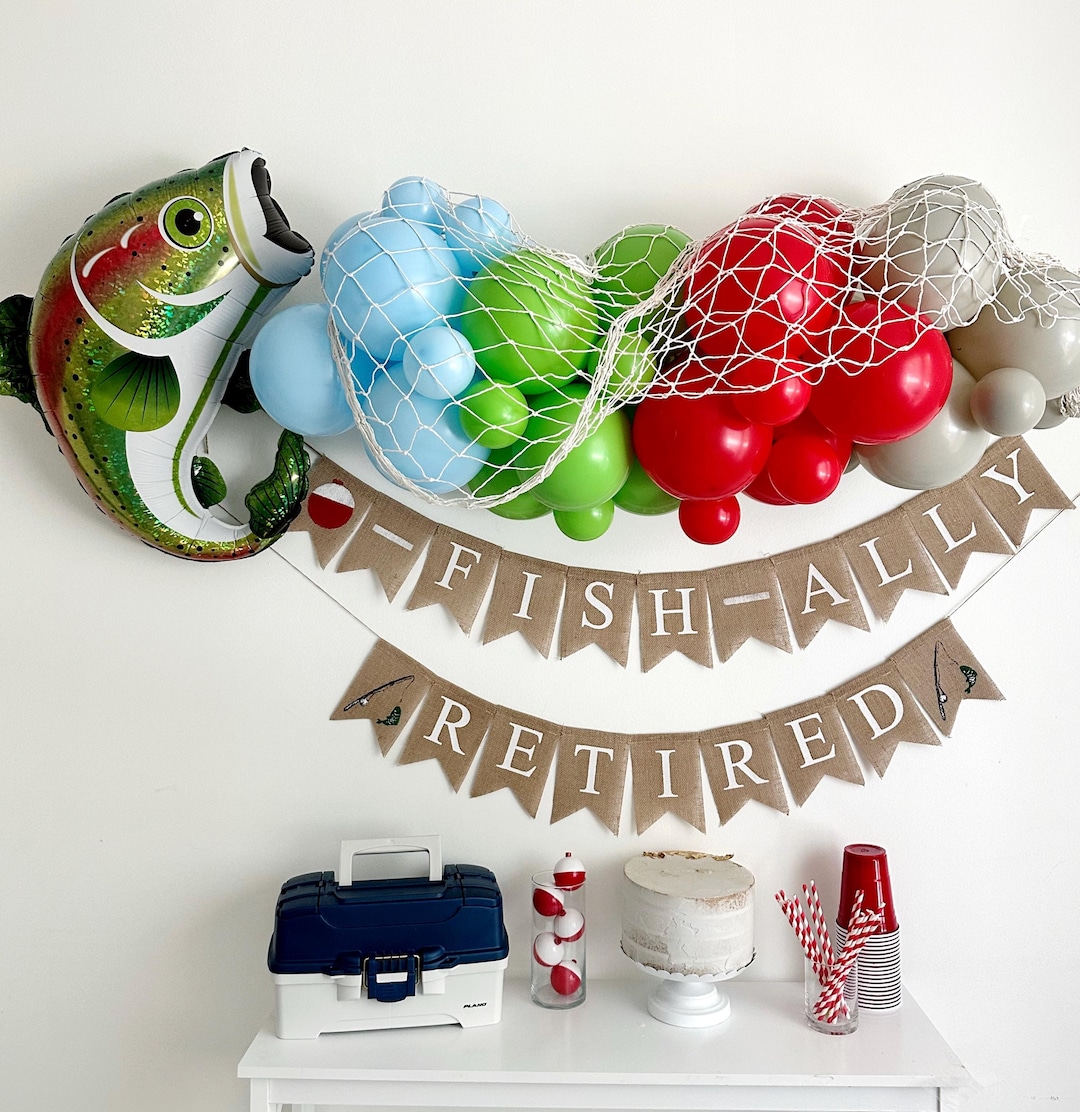 O-fish-ally Retired, Fishing Retirement Party, Retirement Party Decor ...