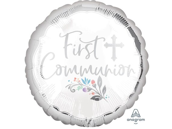 First Communion Foil Balloon, Religious Balloon, First Communion Party ...