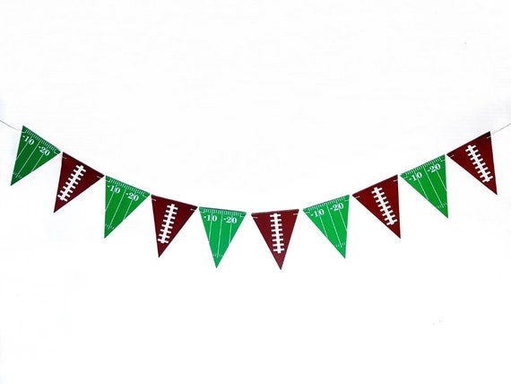 Football Party Decorations, Football Field Banner, Game Day Card Stock ...