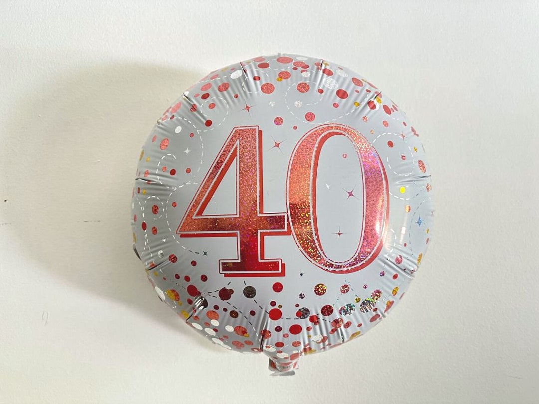 40th Birthday Balloon, Happy 40th Birthday Balloon, Birthday Party ...