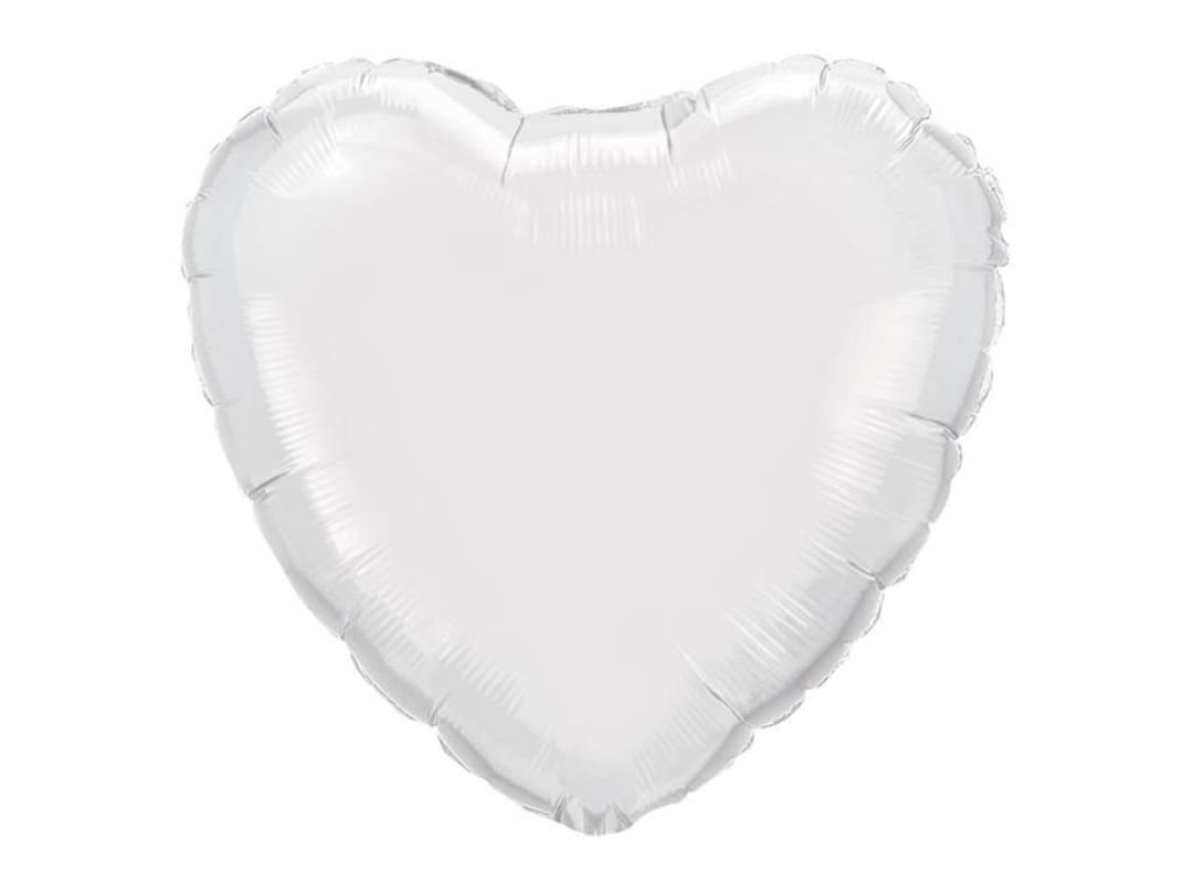 White Heart Balloon | Valentines Party Decor | I Love You Foil Balloon ...