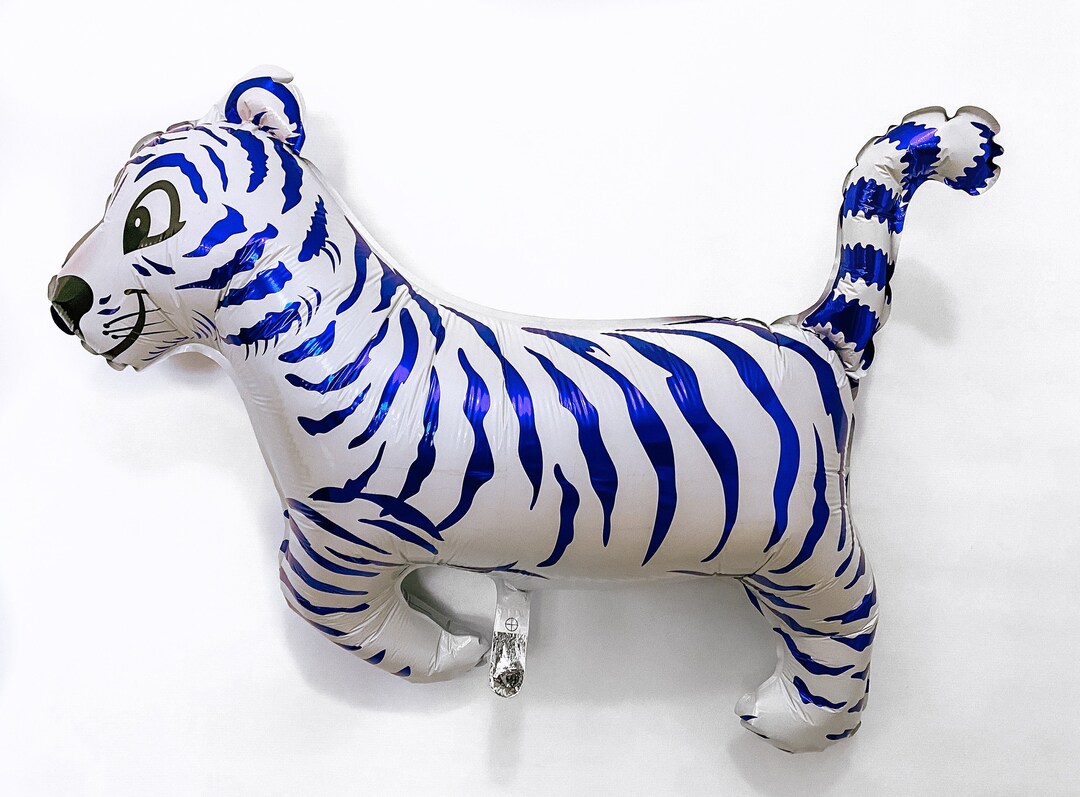 White Tiger Balloon, Safari Party Décor, Jungle Party Prop, Tiger Party ...