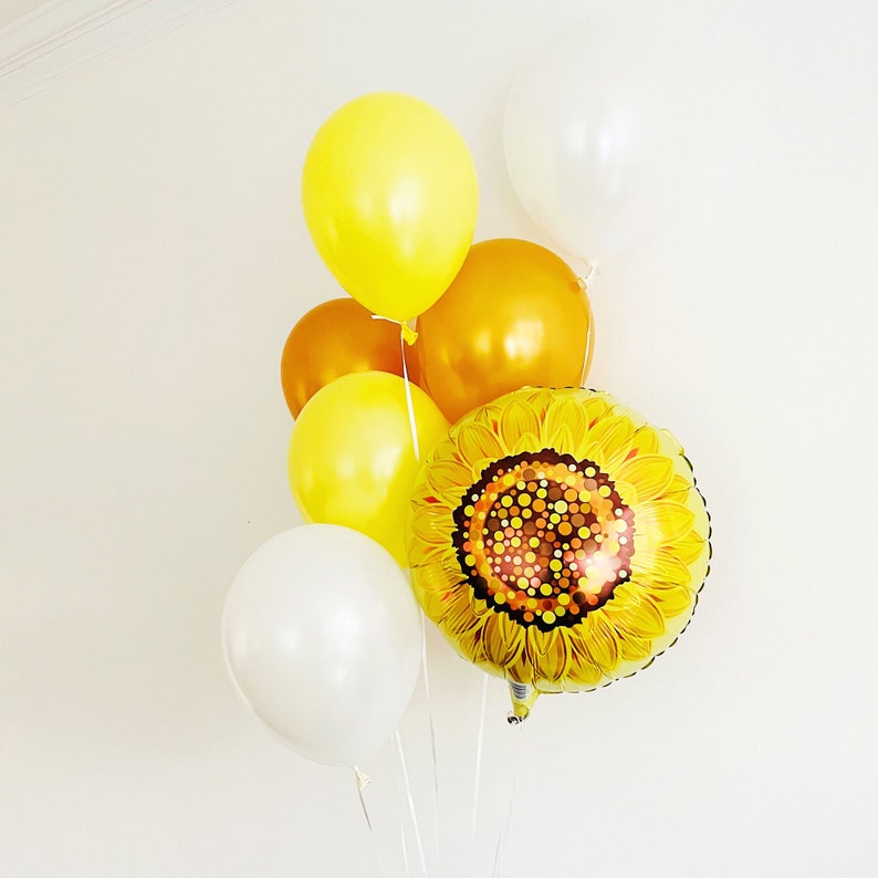 Sunflower Balloon Bouquet, Sunflower Party Decor, Sunflower Bridal ...