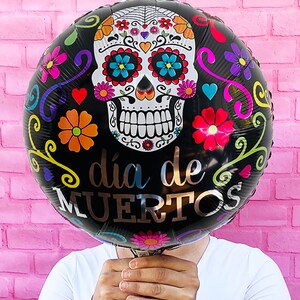 Day of the Dead Balloon, Halloween Decor, Day of the Dead Party Decor ...