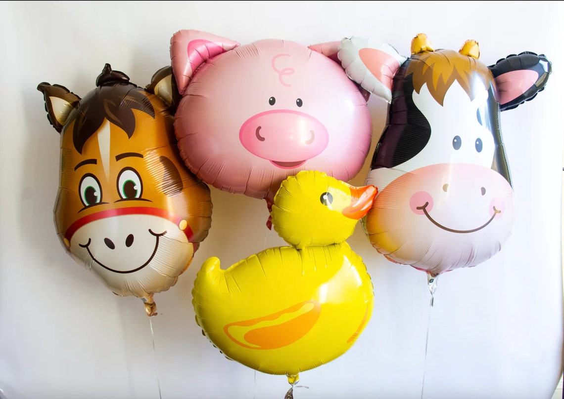 Farm Party Decorations Farm Animals Balloon Set Cow Balloon - Etsy