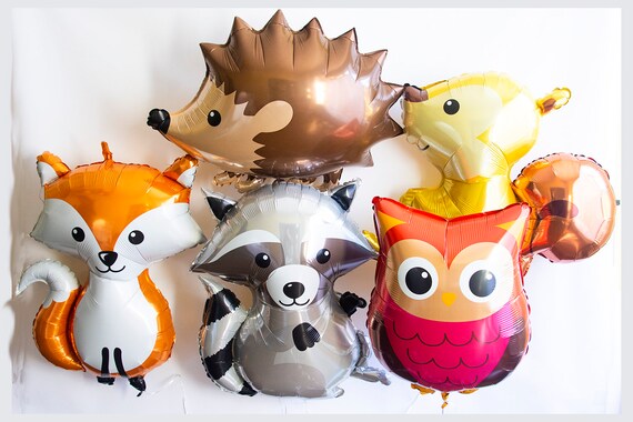 Woodland Animal Balloons Woodland Party Decor Fox Balloon | Etsy