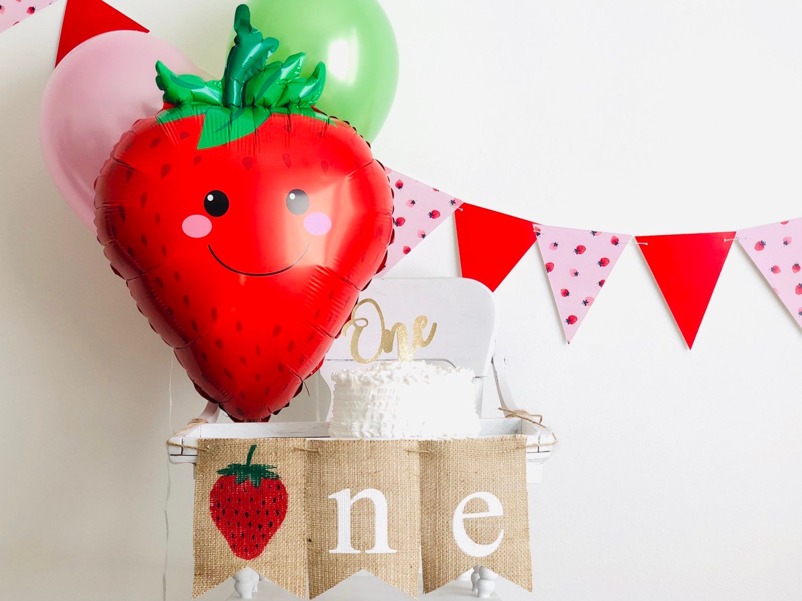 Strawberry First Birthday Collection Strawberry Party Decor - Etsy