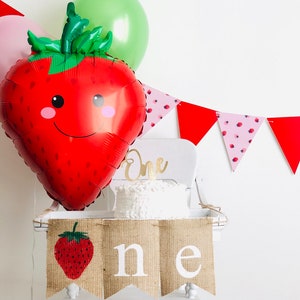 Strawberry First Birthday Collection Strawberry Party Decor With ...