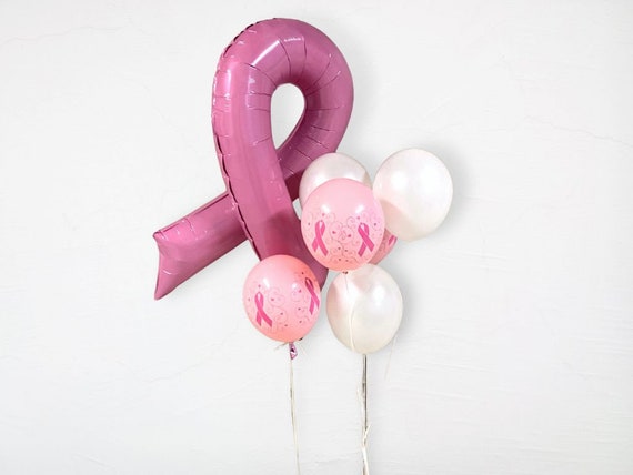 Breast Cancer Awareness Latex Balloon Kit | Pink Ribbon Balloon ...