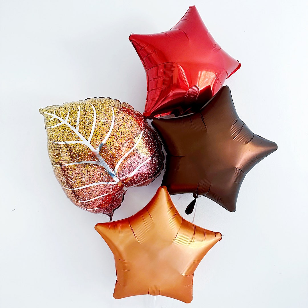 Ombre Fall Leaf Balloon, Autumn Party Decor, Thanksgiving Decoration ...